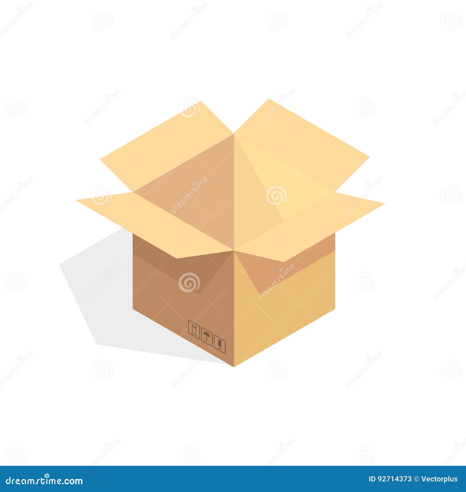 Isometric Cardboard Icon. Cartoon Package Box Illustration Stock ...