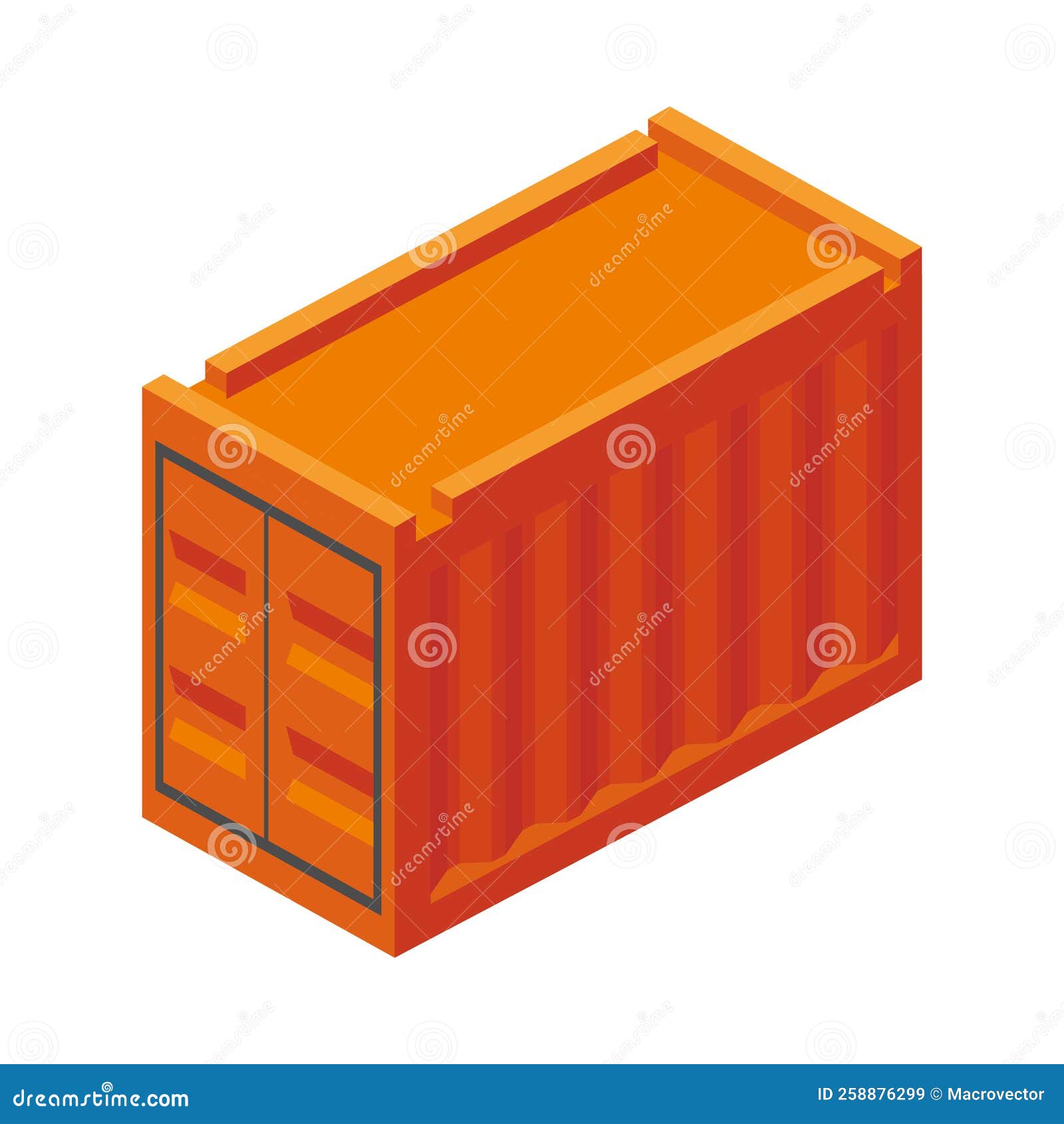 Isometric Cargo Container stock vector. Illustration of transportation ...
