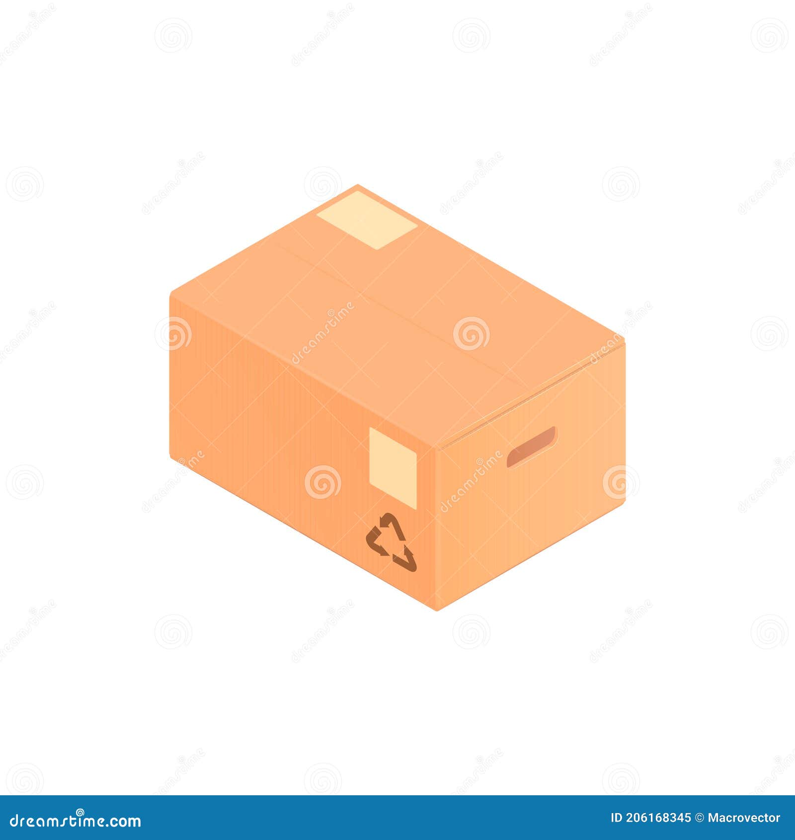 Isometric Carton Box Composition Stock Vector - Illustration of ...