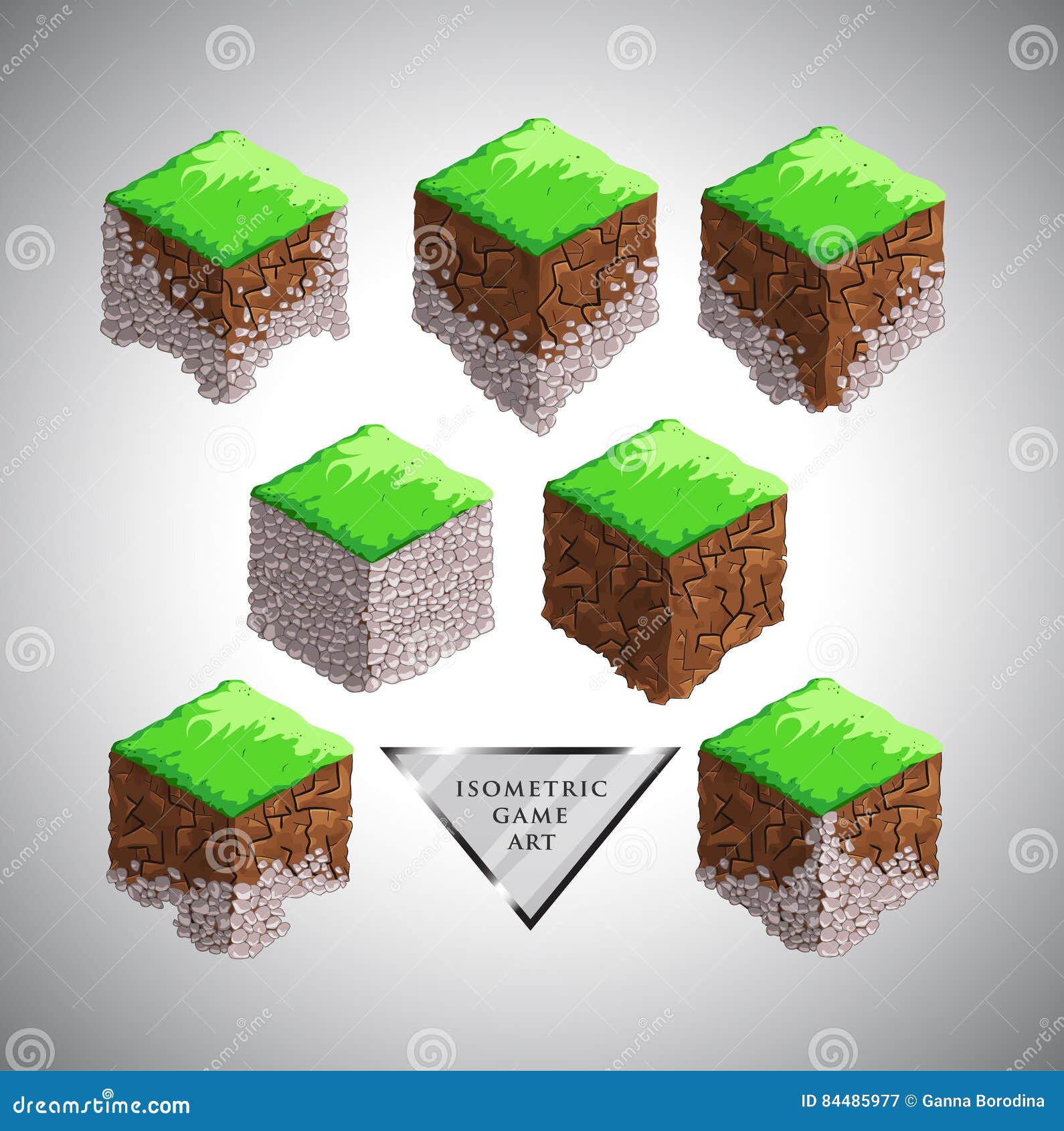 Isometric Cartoon Vector Blocks of Earth and Green Grass for Game ... Isometric Cartoon Vector Blocks of Earth and Green Grass for Game ...