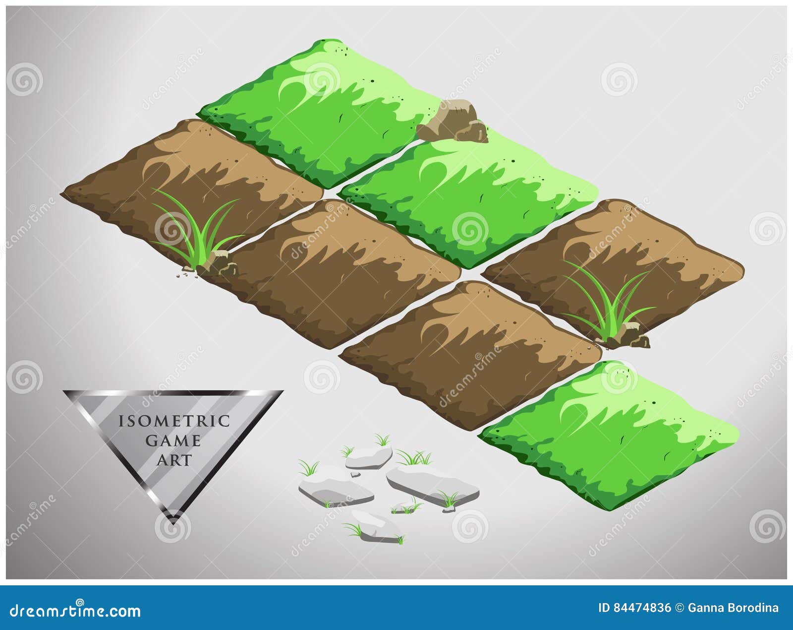 Isometric Cartoon Vector Fields of Earth and Green Grass for Game. a ... Isometric Cartoon Vector Fields of Earth and Green Grass for Game. a ...
