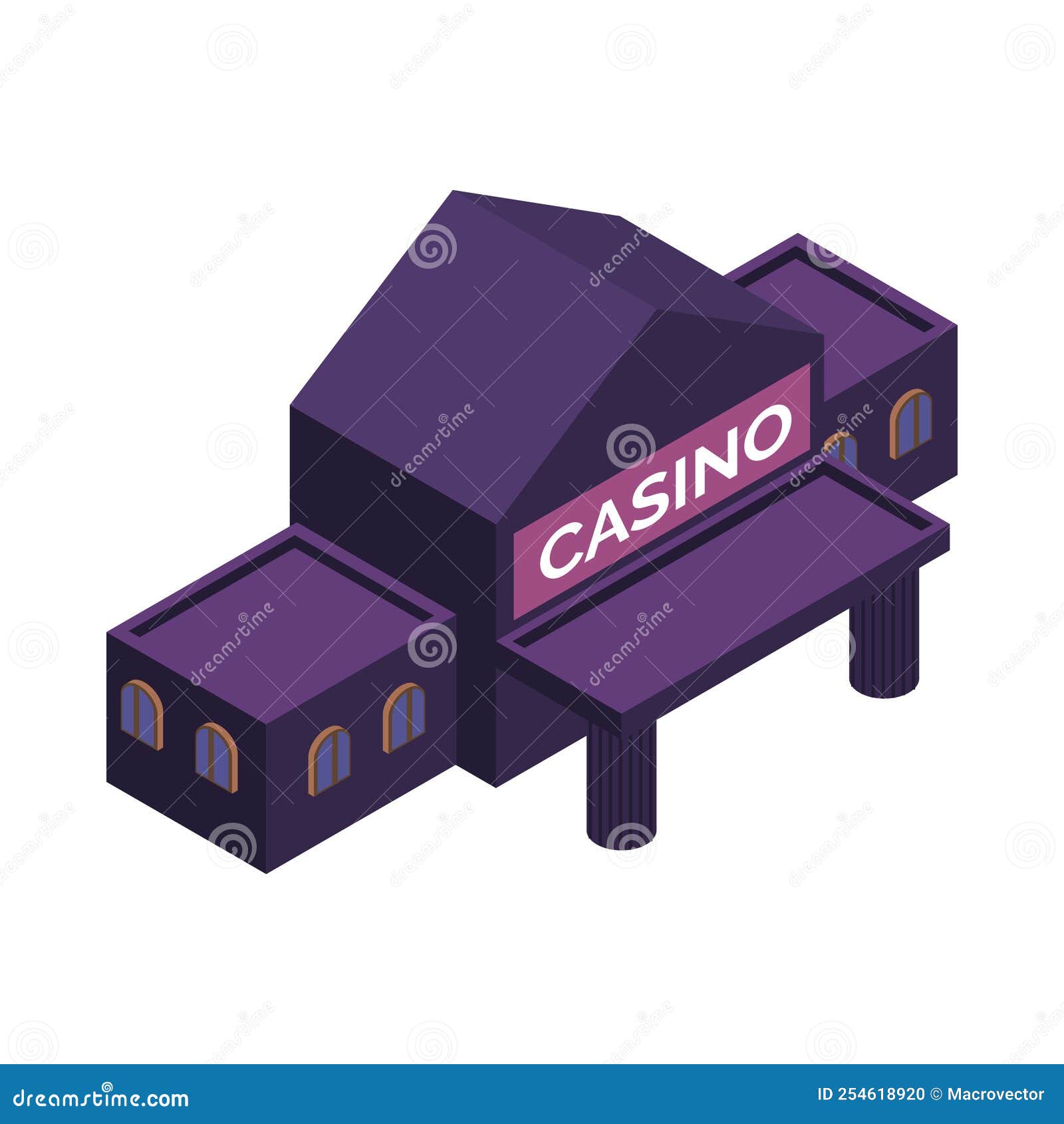 Isometric Casino Illustration Stock Illustration - Illustration of ...