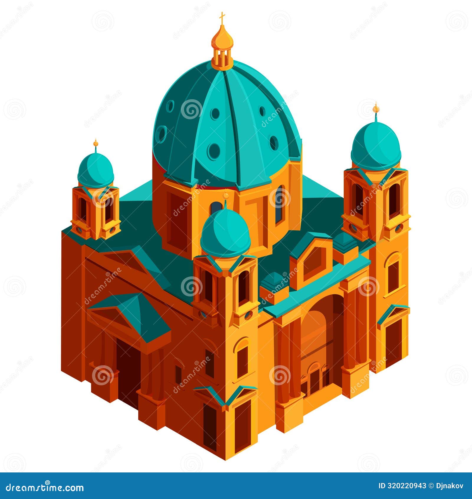 Isometric Cathedral Of Strasbourg - AI Generated Royalty-Free ...