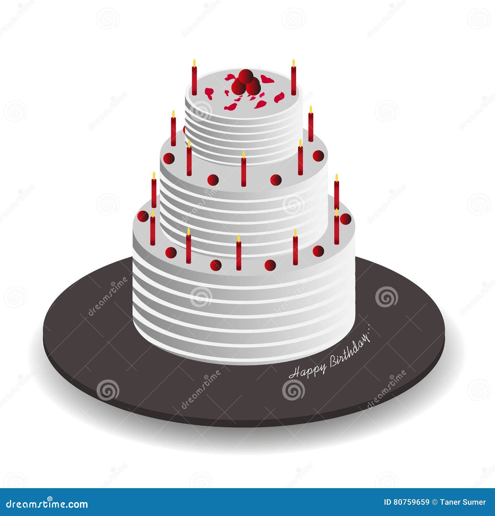 Isometric Celebration Cake stock vector. Illustration of storey - 80759659