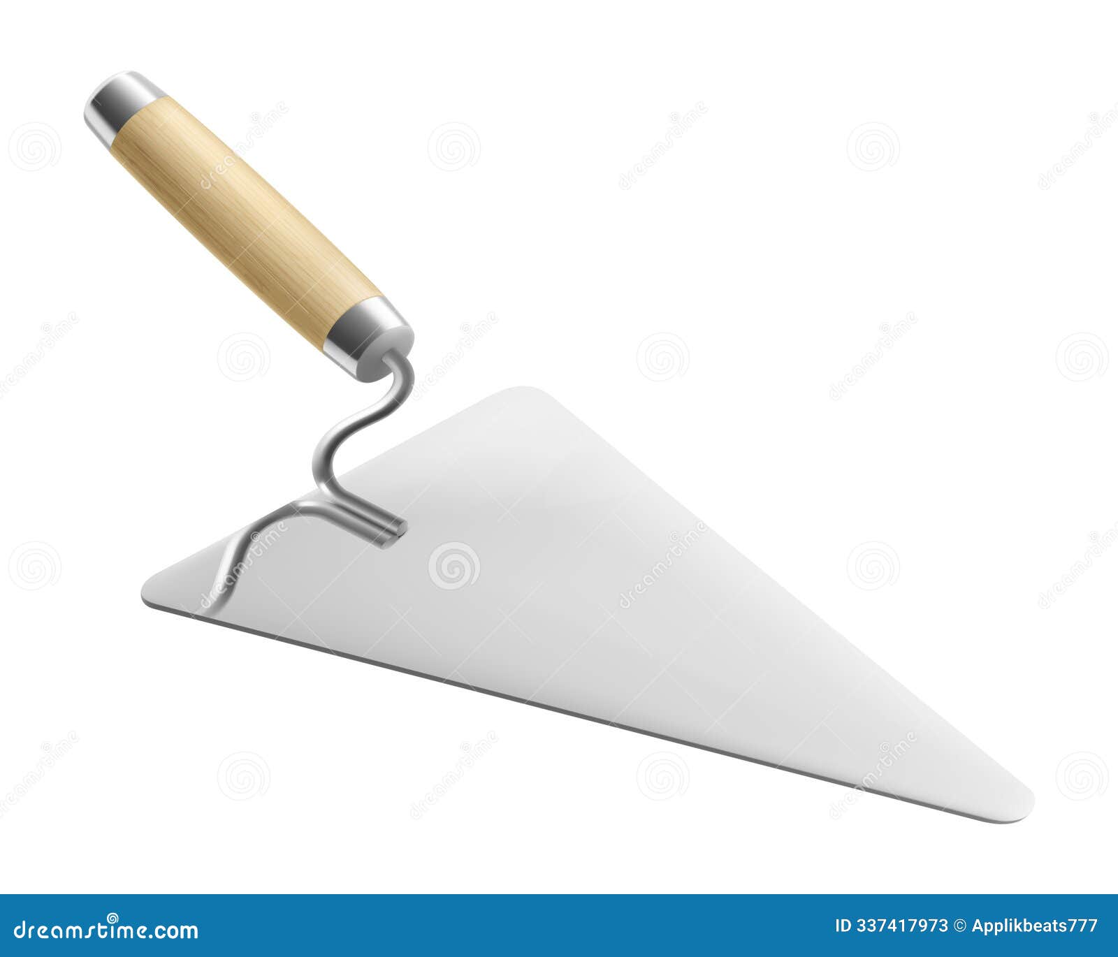 Isometric Cement Trowel Isolated on White Background. Realistic ...
