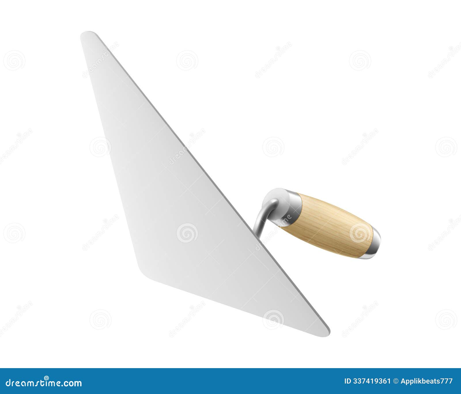 Isometric Cement Trowel Isolated on White Background. Realistic ...