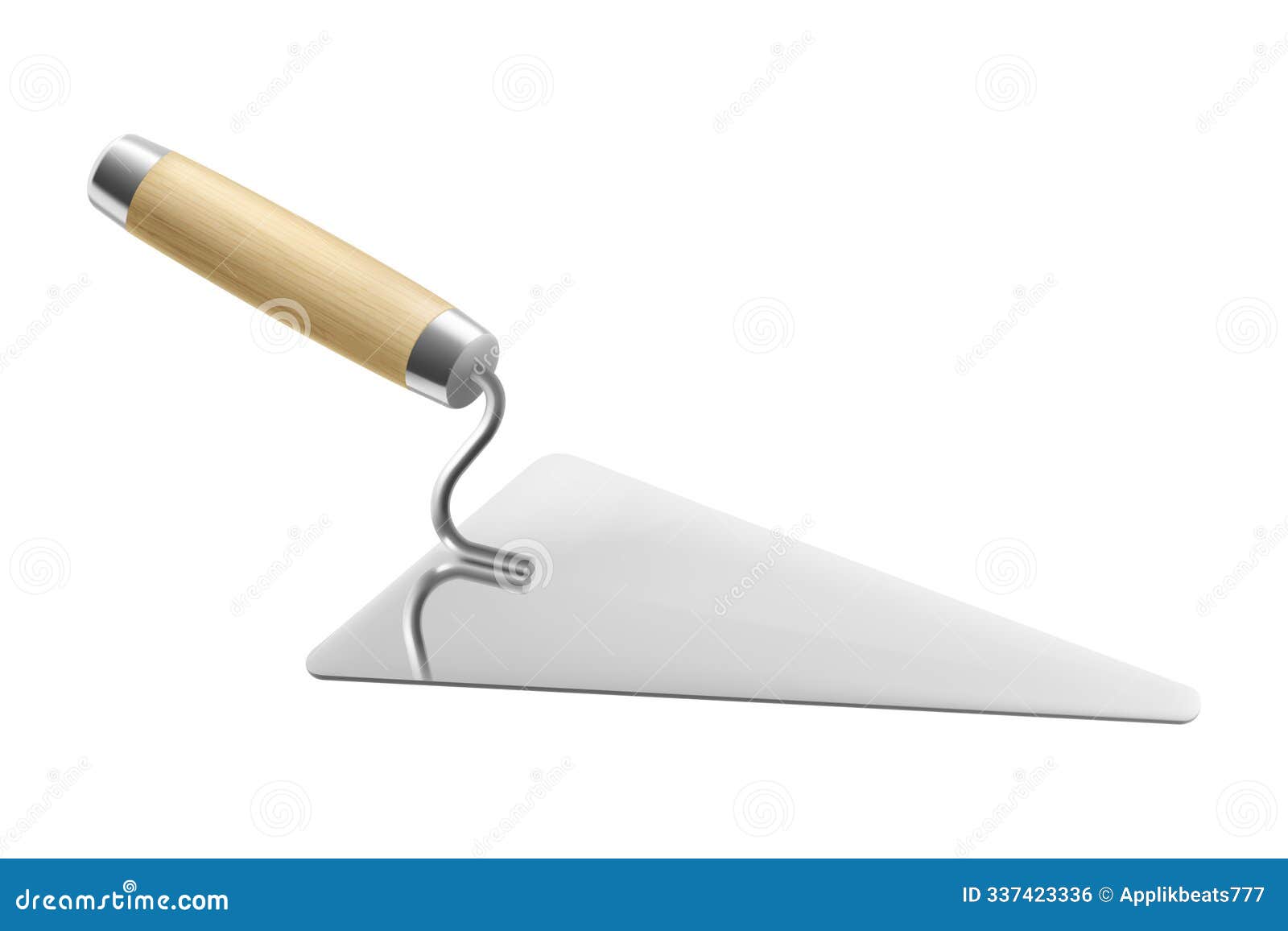 Isometric Cement Trowel Isolated on White Background. Realistic ...