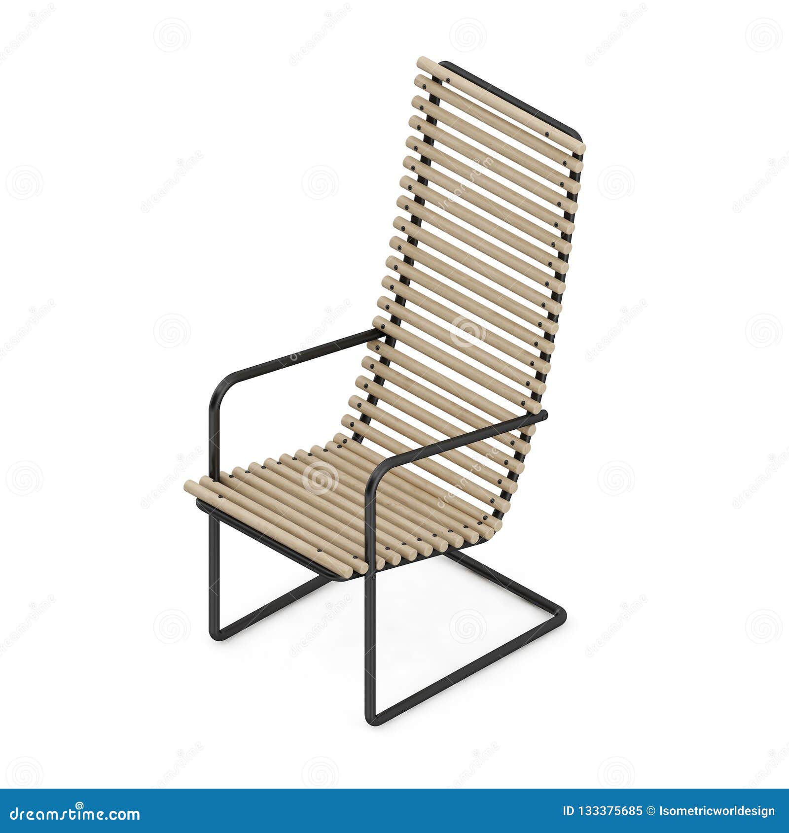 Isometric Chair 3D Rendering Stock Illustration - Illustration of fancy ...