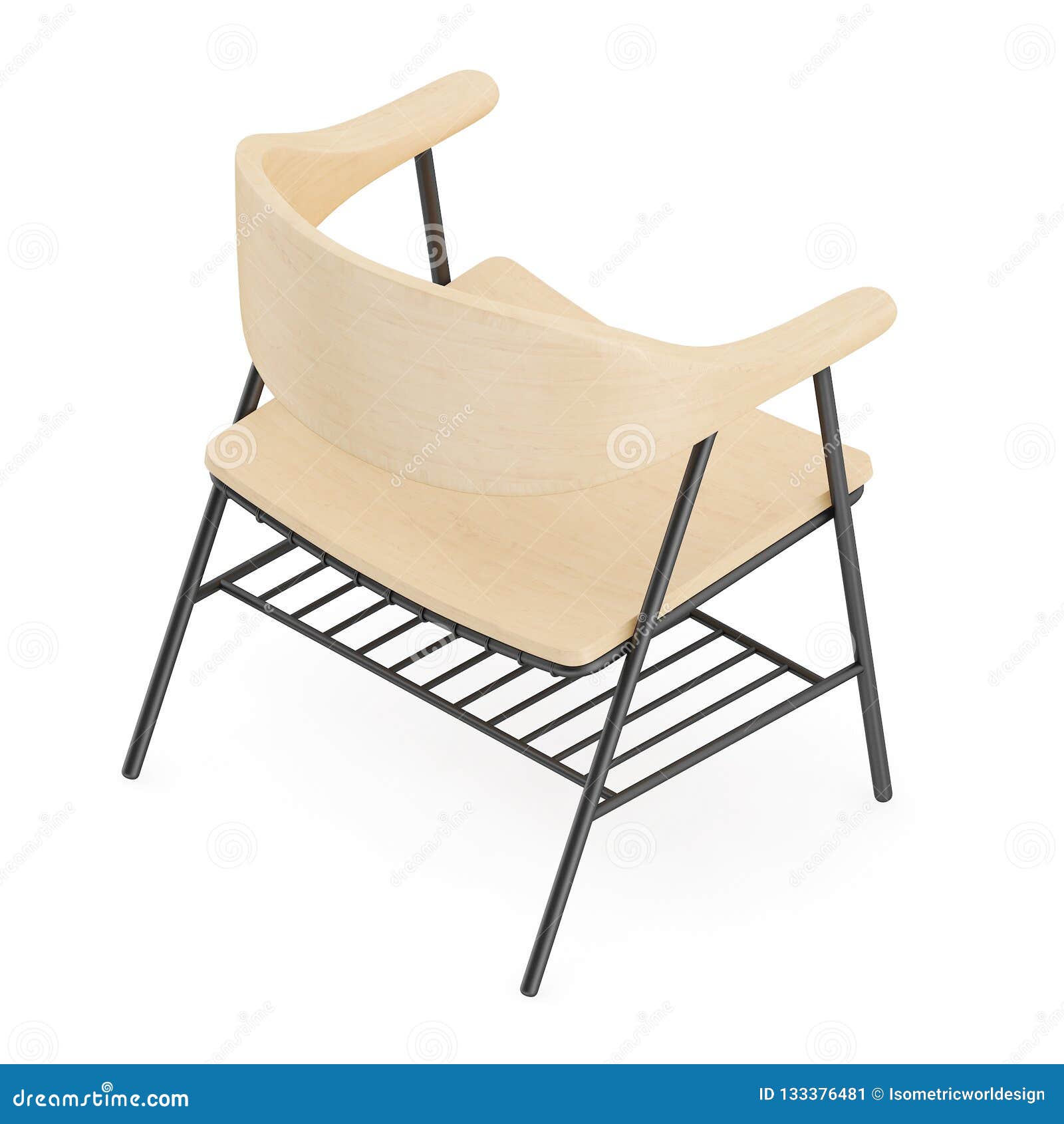Isometric Chair 3D Rendering Stock Illustration - Illustration of ...