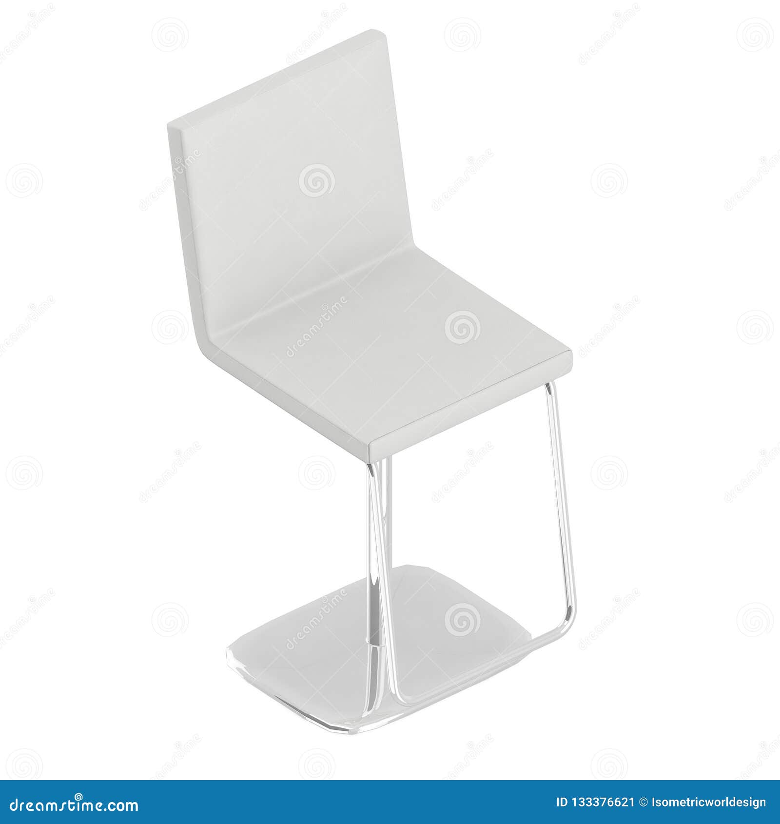 Isometric Chair 3D Rendering Stock Illustration - Illustration of ...