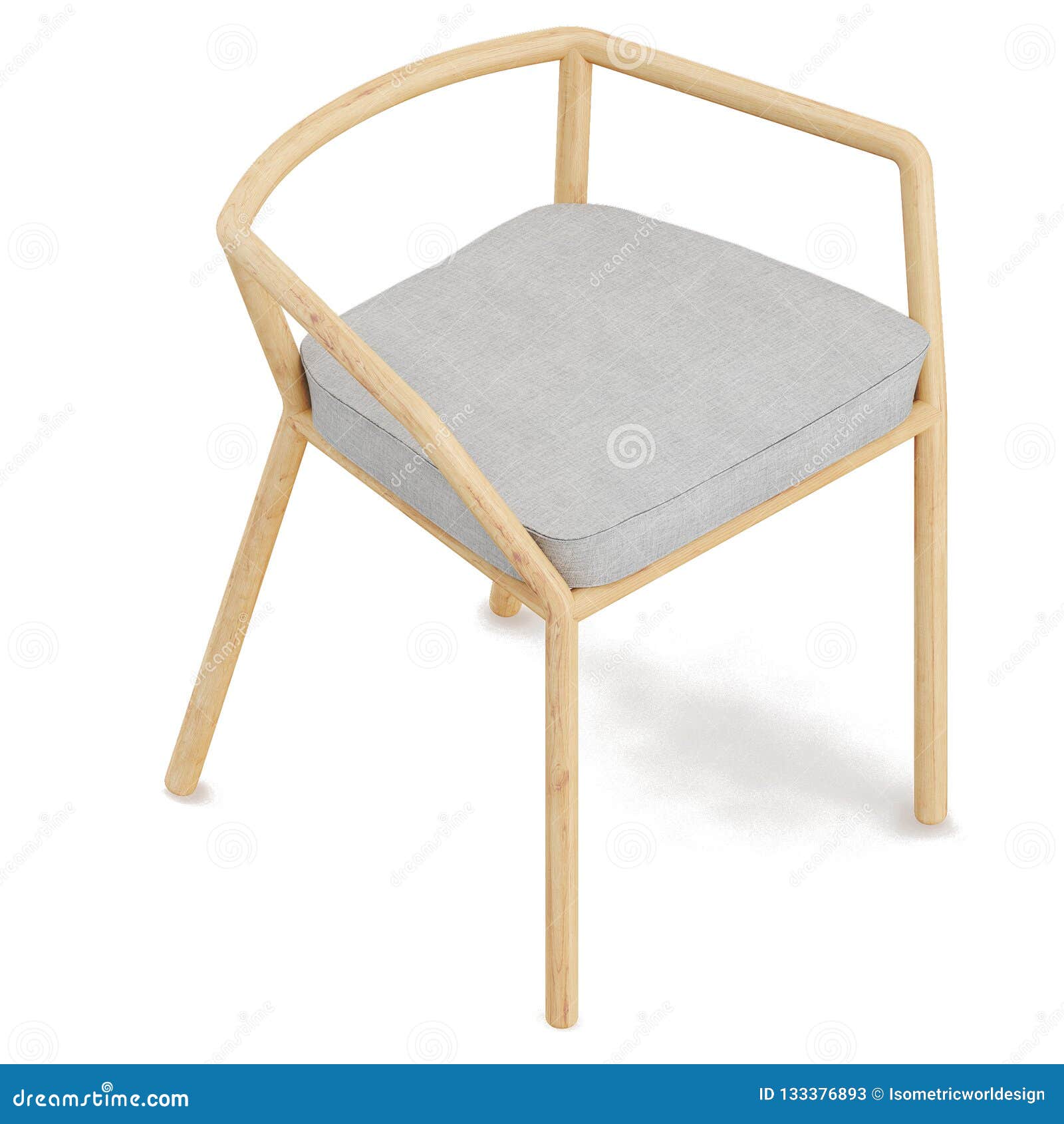Isometric Chair 3D Rendering Stock Illustration - Illustration of ...