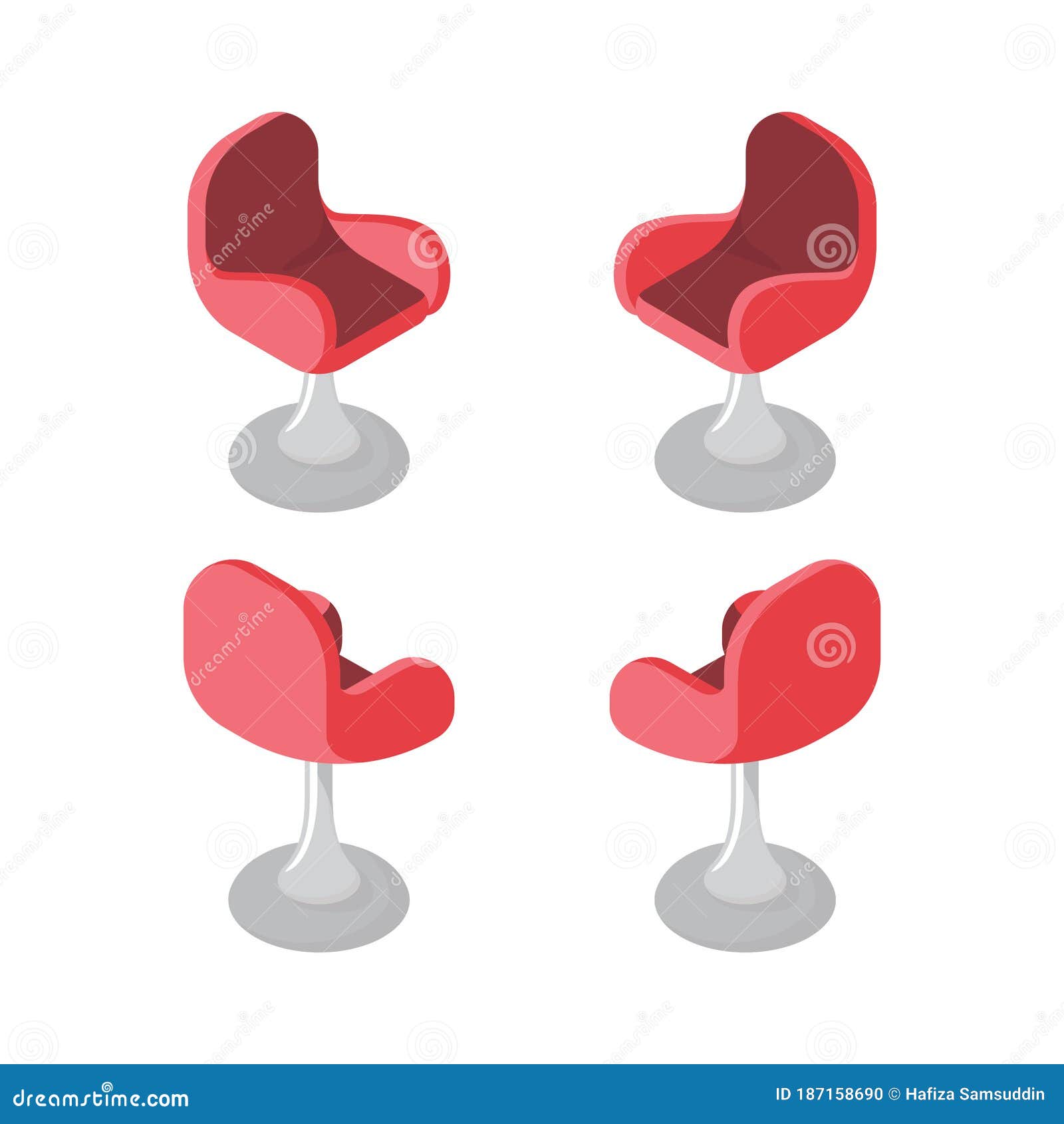 Isometric Chairs. Vector Illustration Decorative Design Stock Vector ...