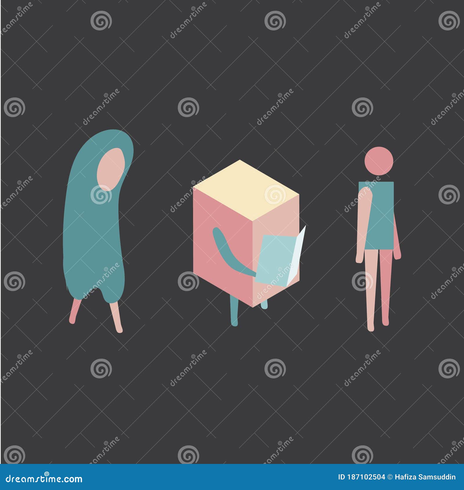Isometric Characters. Vector Illustration Decorative Design Stock ...