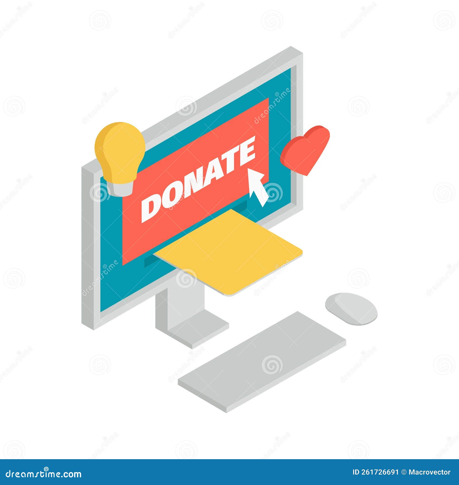 Isometric Charity Icon stock illustration. Illustration of activist ...