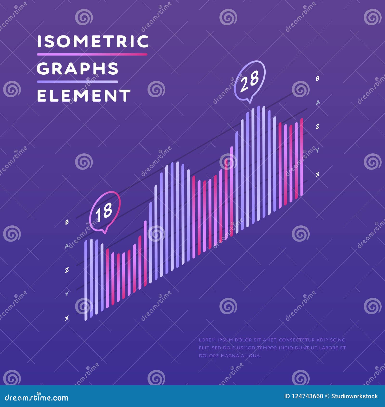 Isometric Chart Showing Statistics Stock Vector - Illustration of ...