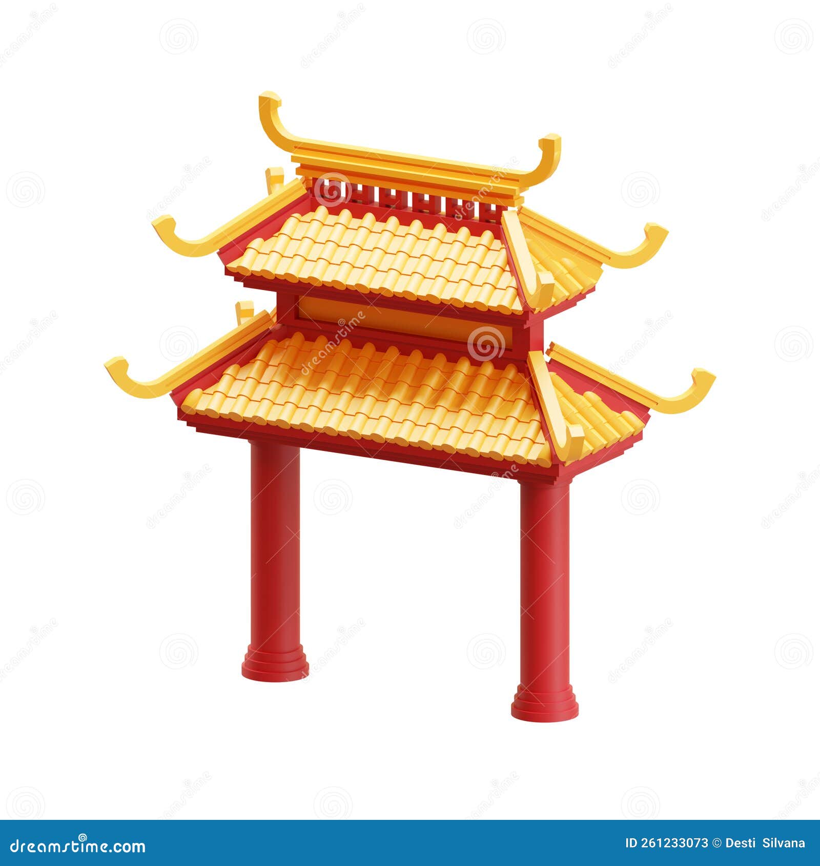 Isometric Chinatown Icon, Building City Infographic Element, Vector ...