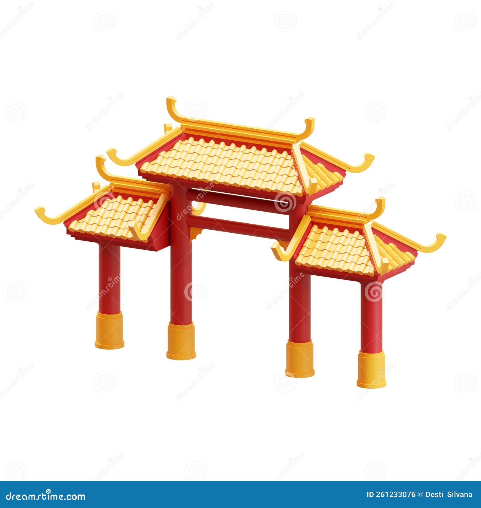 Isometric Chinatown Icon, Building City Infographic Element, Vector ...