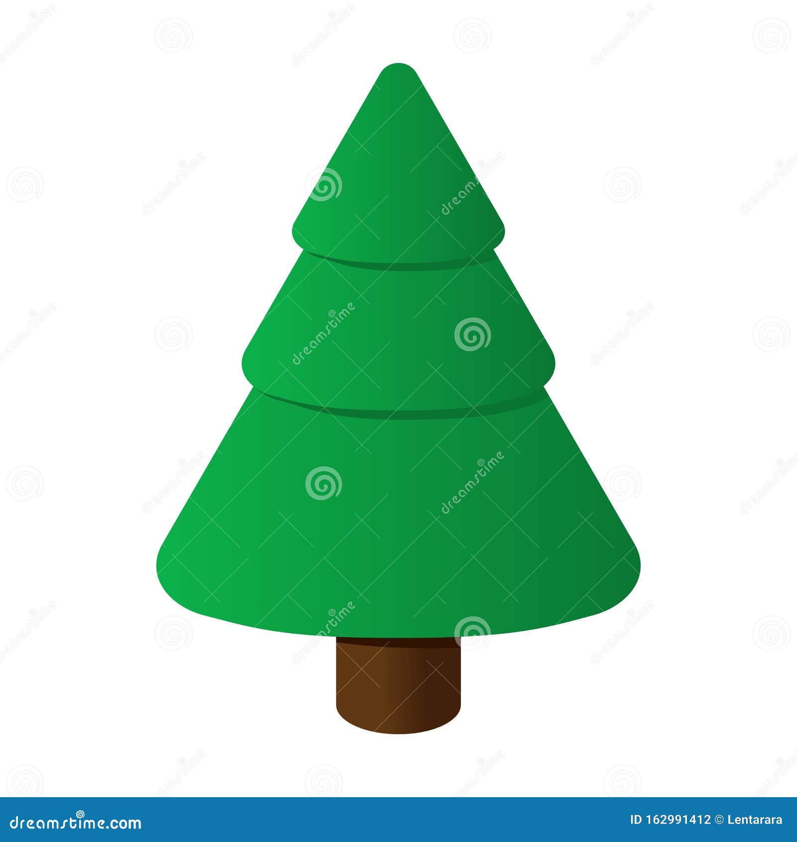 Isometric Christmas Tree Isolated on White Background. Isometric Tree ...