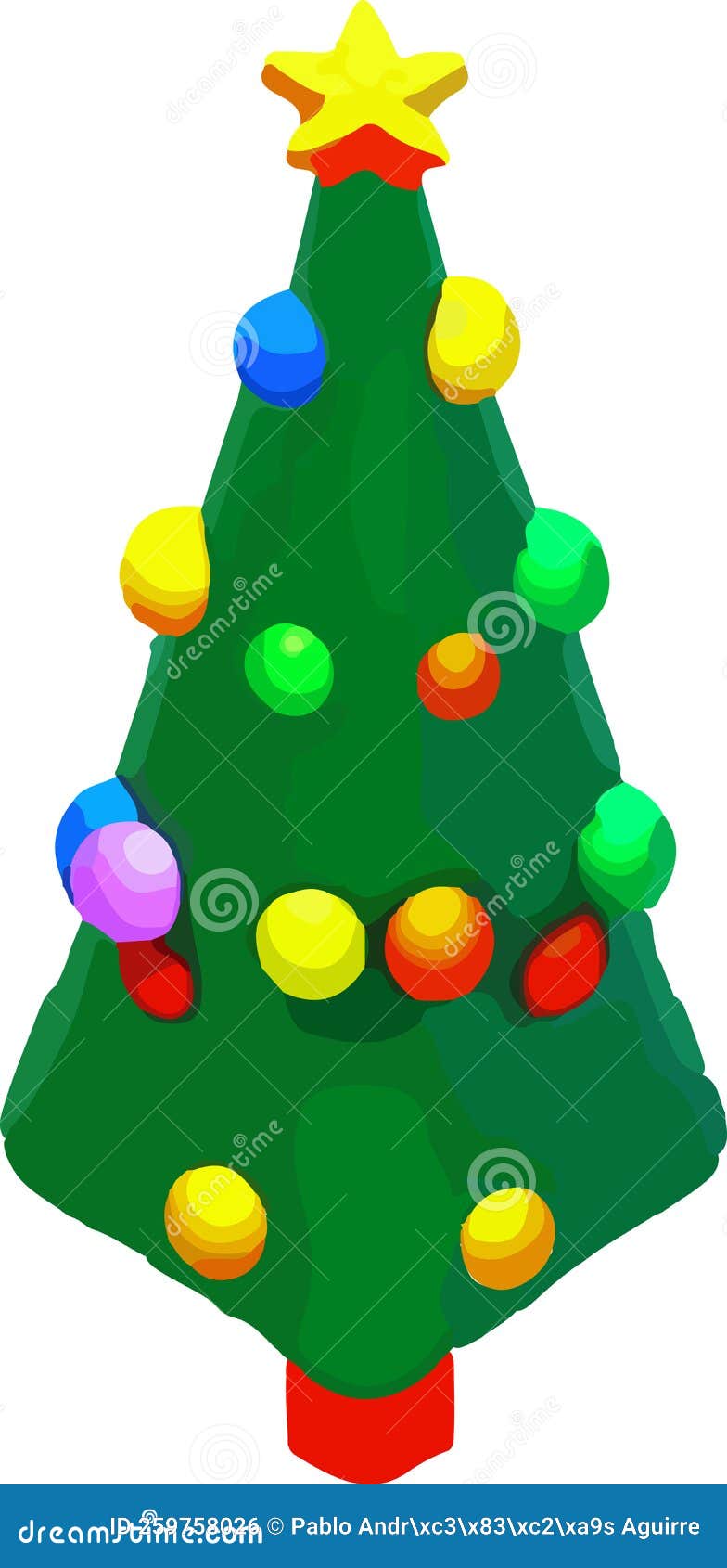 Isometric Christmas Trees Isolated on White Background.Vector Low Poly ...