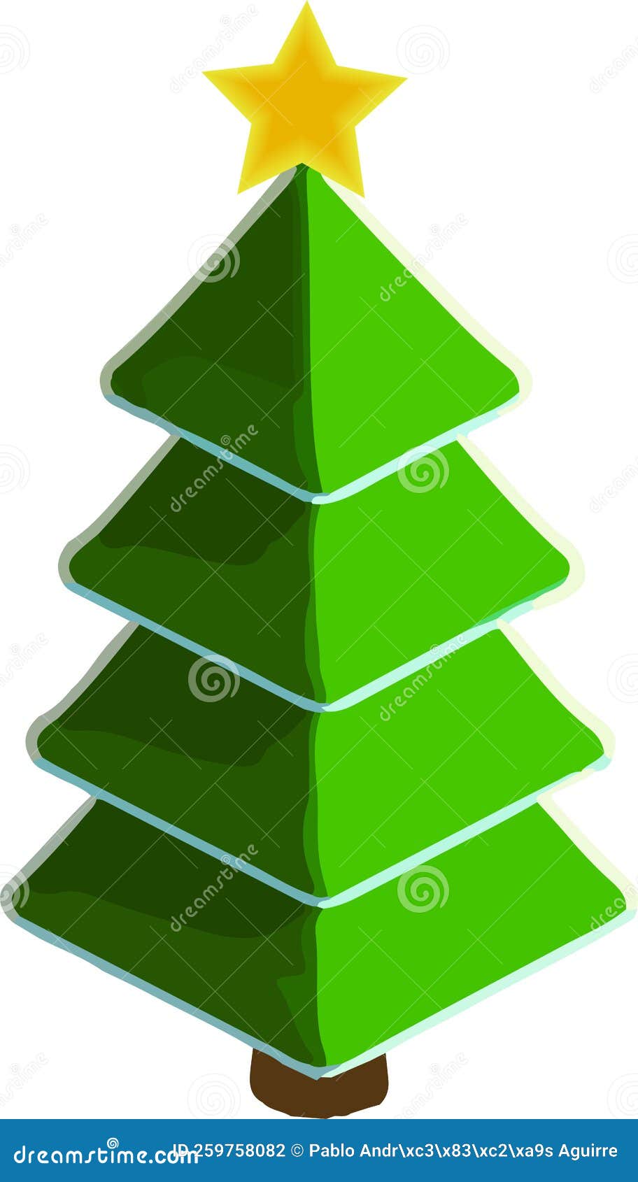 Isometric Christmas Trees Isolated on White Background.Vector Low Poly ...