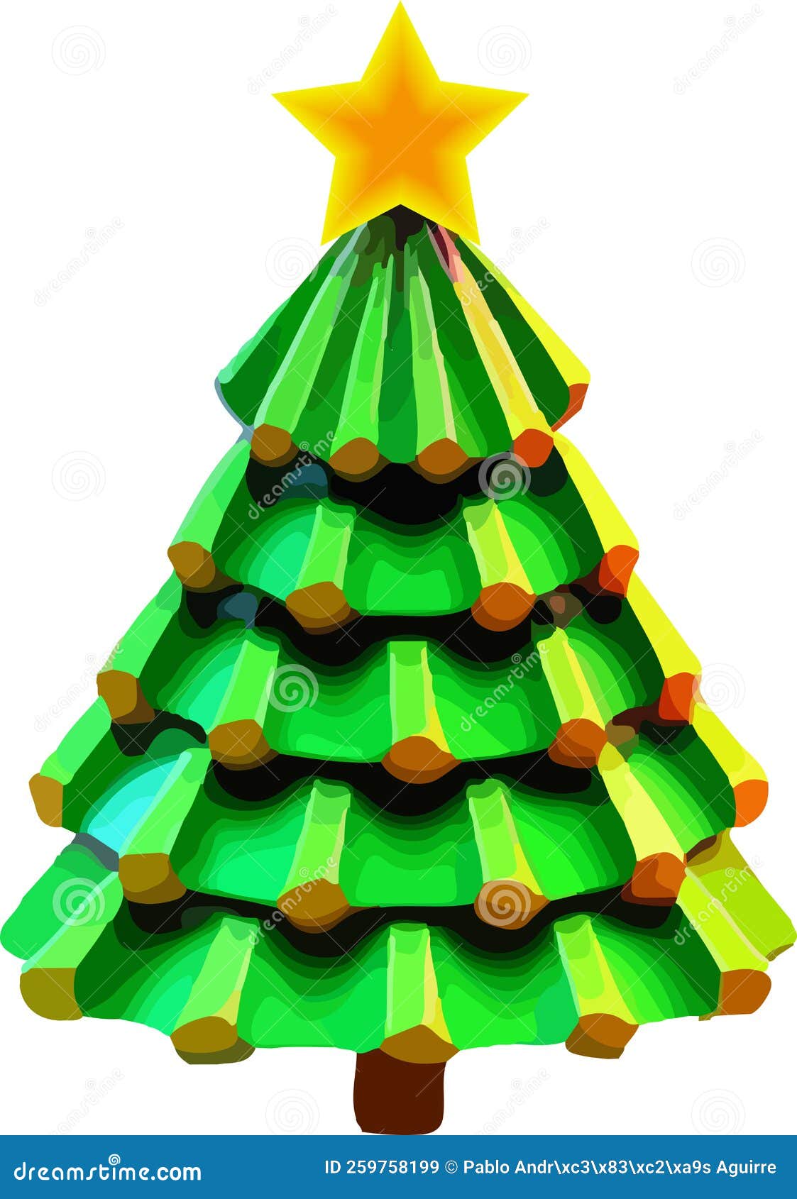 Isometric Christmas Trees Isolated on White Background.Vector Low Poly ...