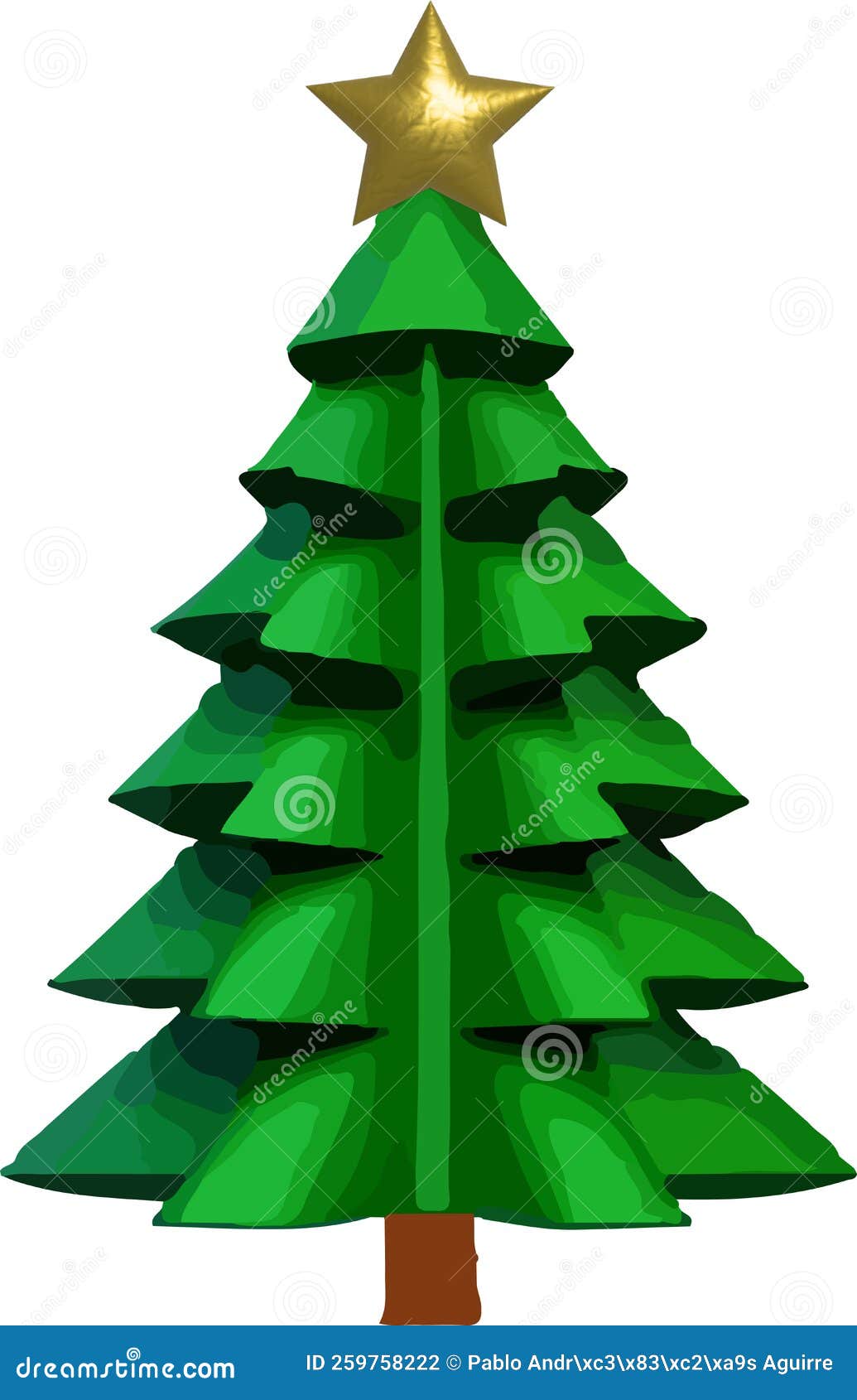 Isometric Christmas Trees Isolated on White Background.Vector Low Poly ...