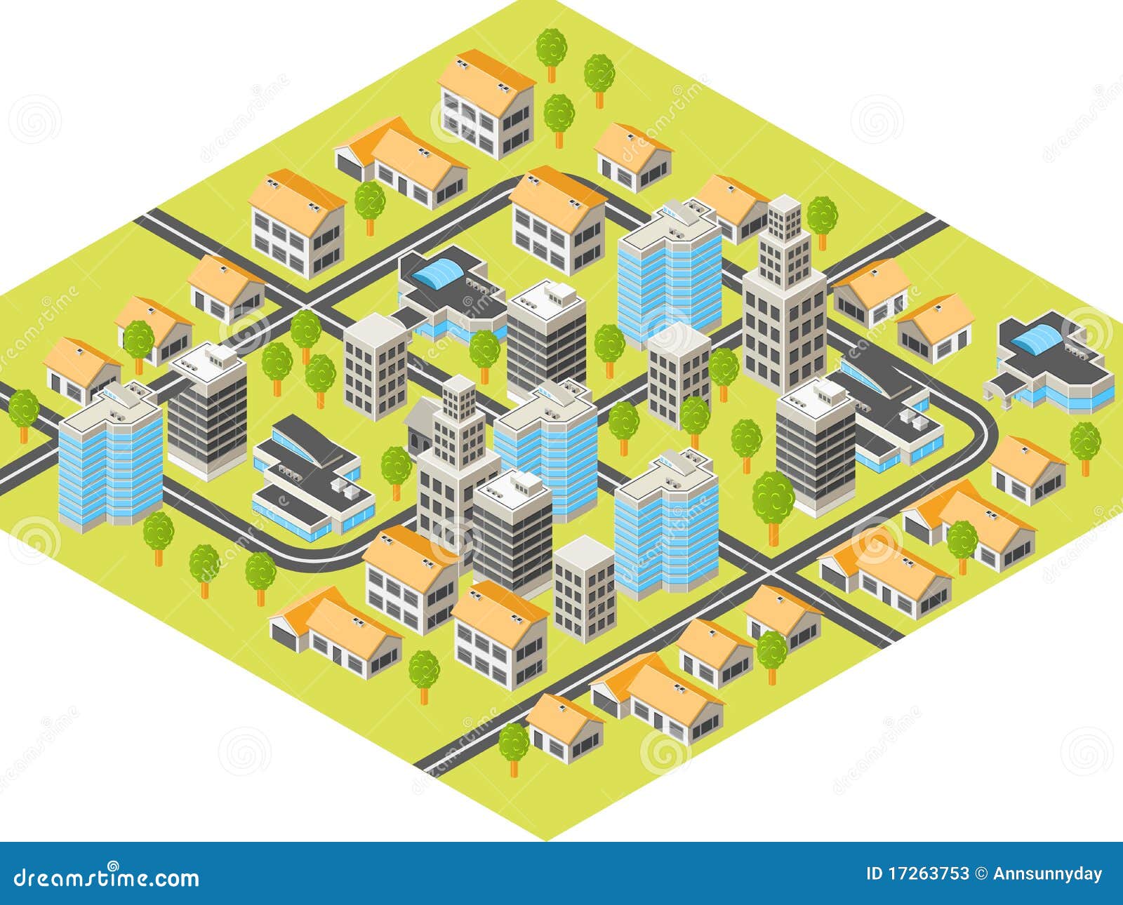 Isometric city stock vector. Illustration of plan, built - 17263753