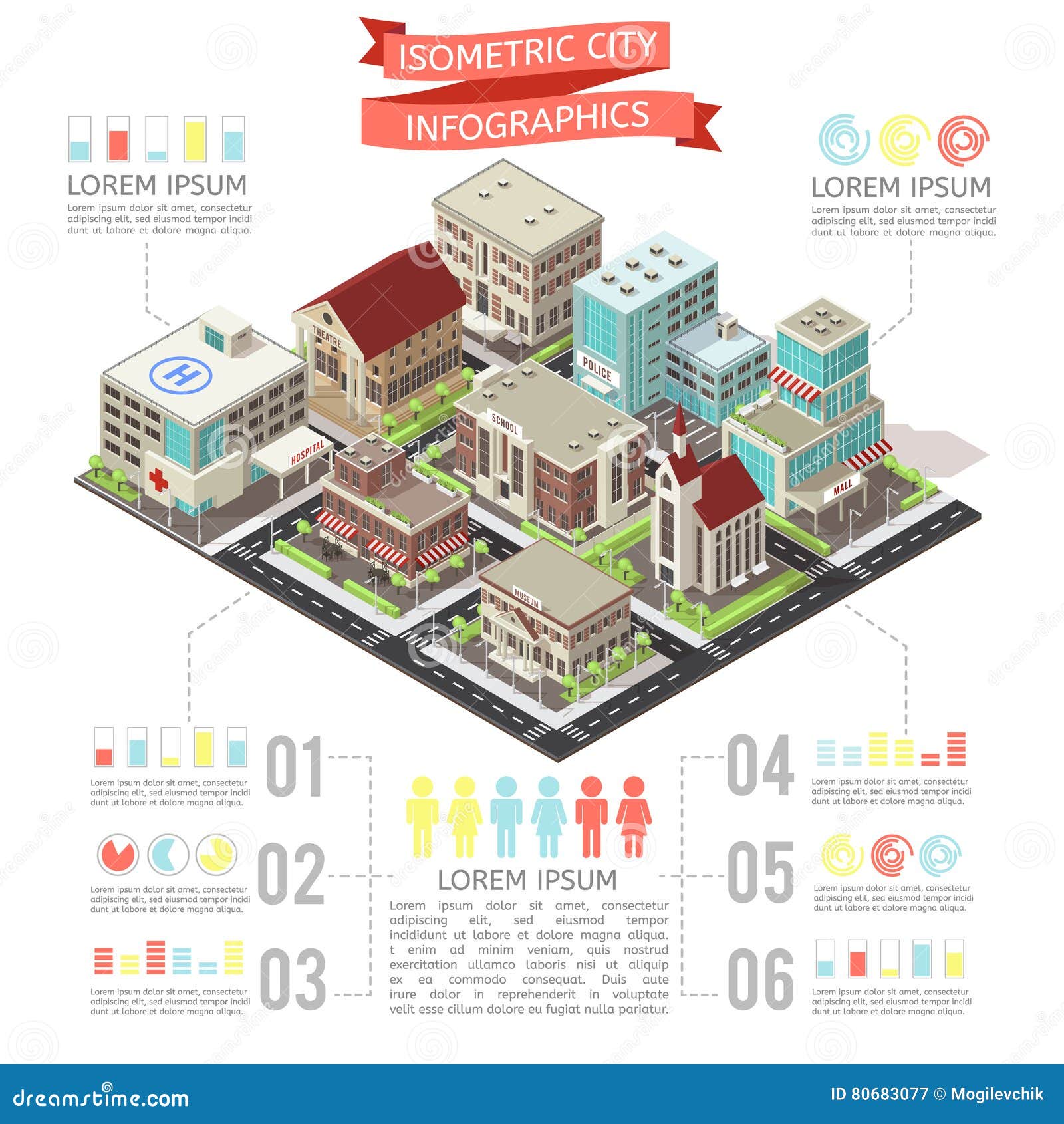 Isometric City Infographics Stock Vector - Illustration of government ...