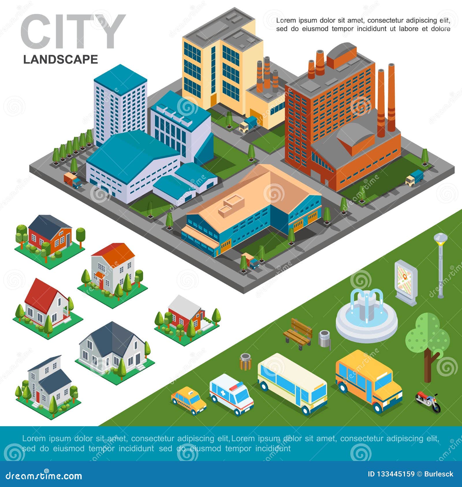 Isometric City Road Signs. Traffic Signposts And Street Road Signs ...