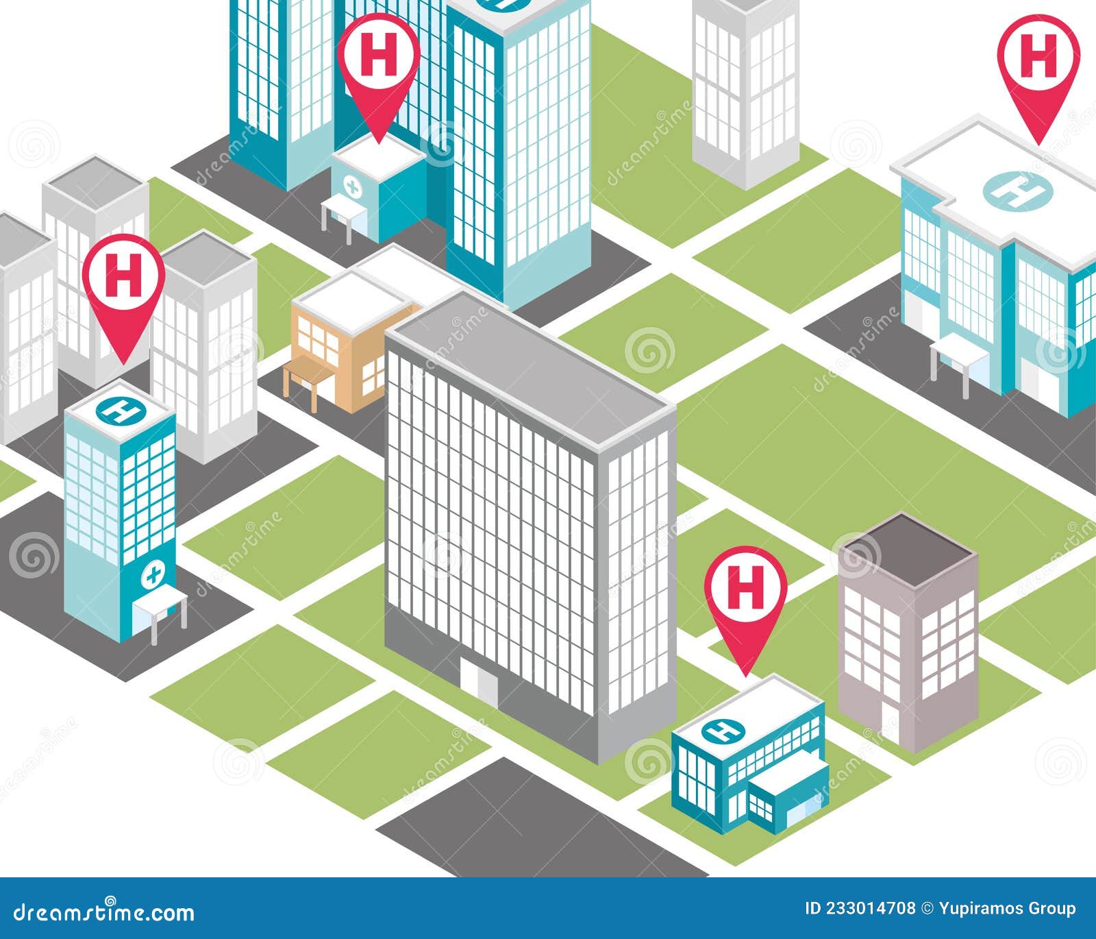 Isometric Hospitals Set Vector Illustration | CartoonDealer.com #204090667