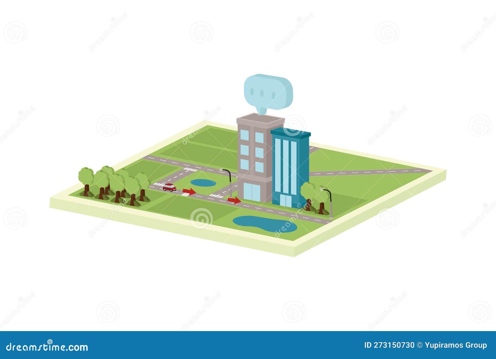 Isometric city map icon stock vector. Illustration of design - 273150730