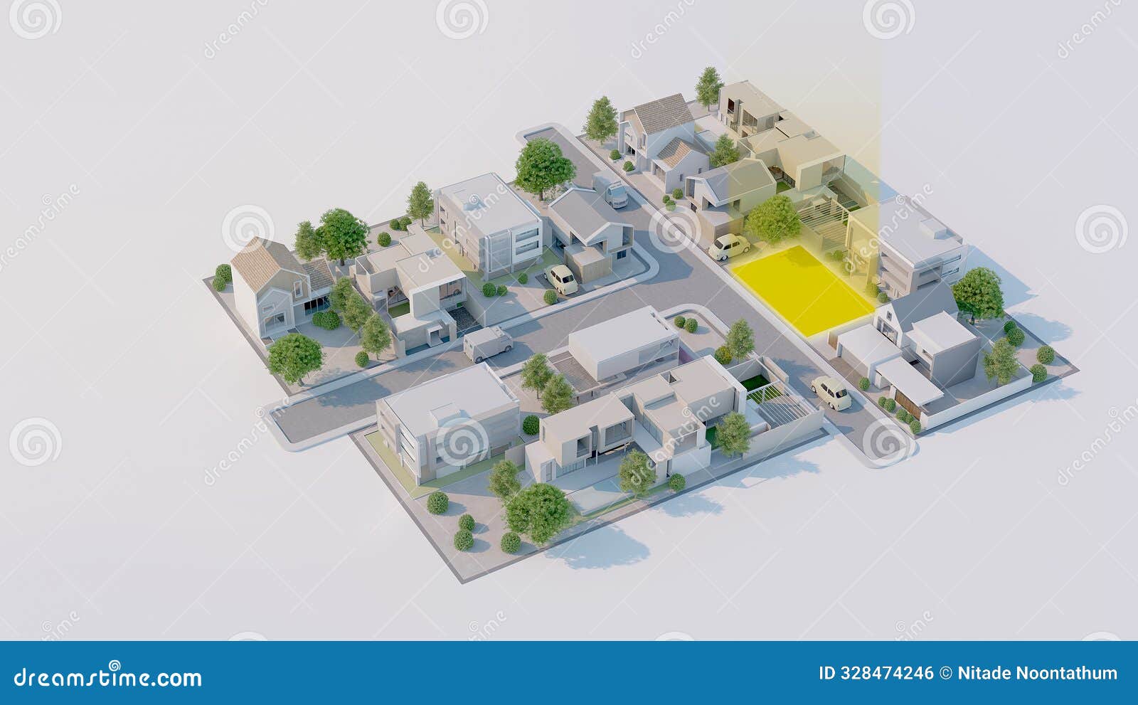 Isometric City Map for Location Advertisement Stock Illustration ...