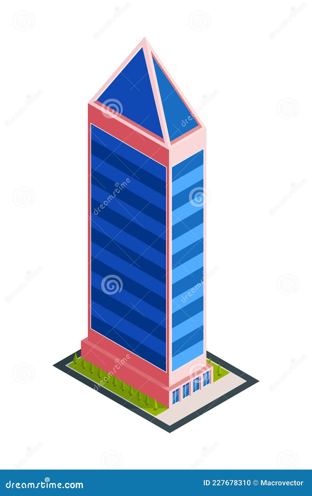 Isometric City Skyscraper Composition Stock Vector - Illustration of contemporary, outdoor ...