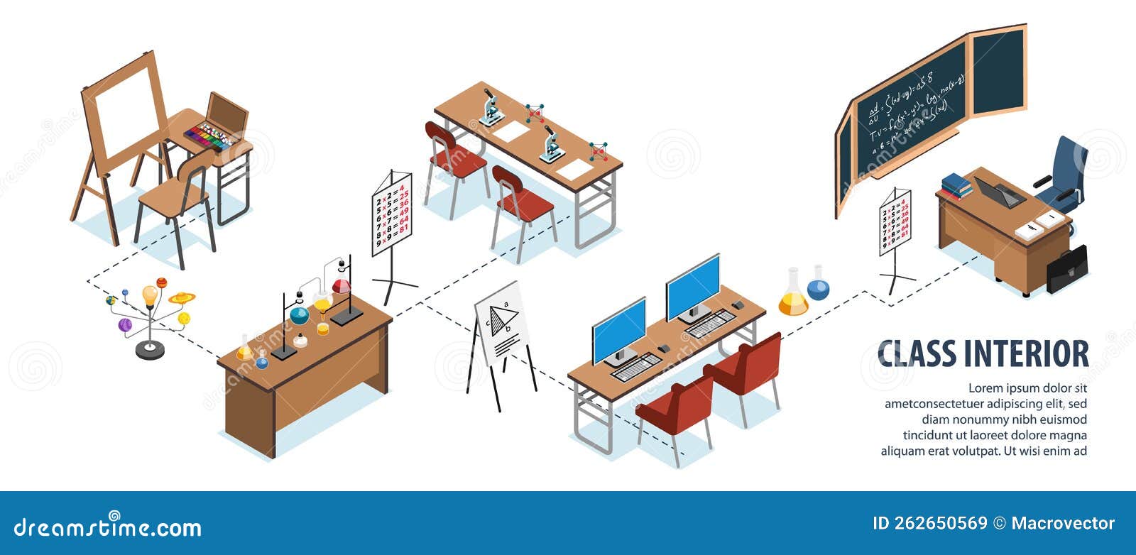 Isometric Class Infographic Stock Vector - Illustration of class ...