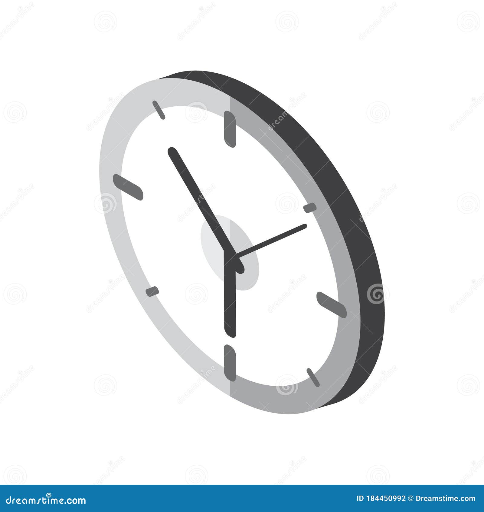 Isometric of Clock Icon in Trendy Flat Style. Vector Illustration. EPS ...