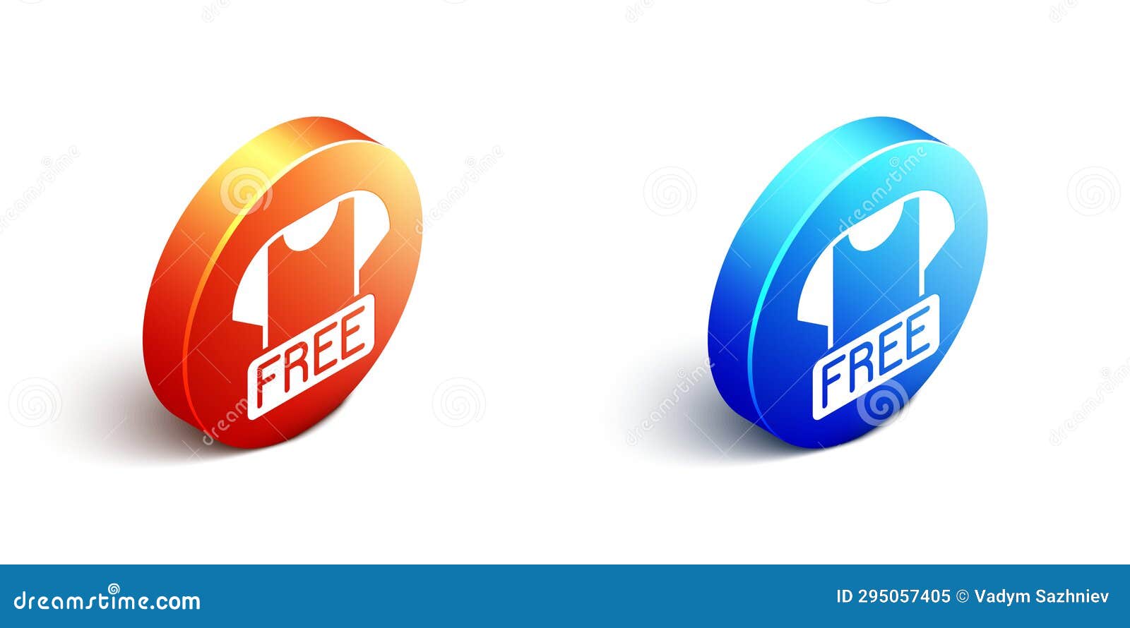 Isometric Clothes Donation Icon Isolated on White Background. Orange ...