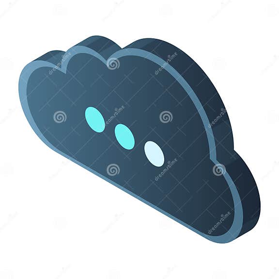 Isometric Cloud Database. Cloud Computing and File Cloud Storage. Modern Technology Stock ...
