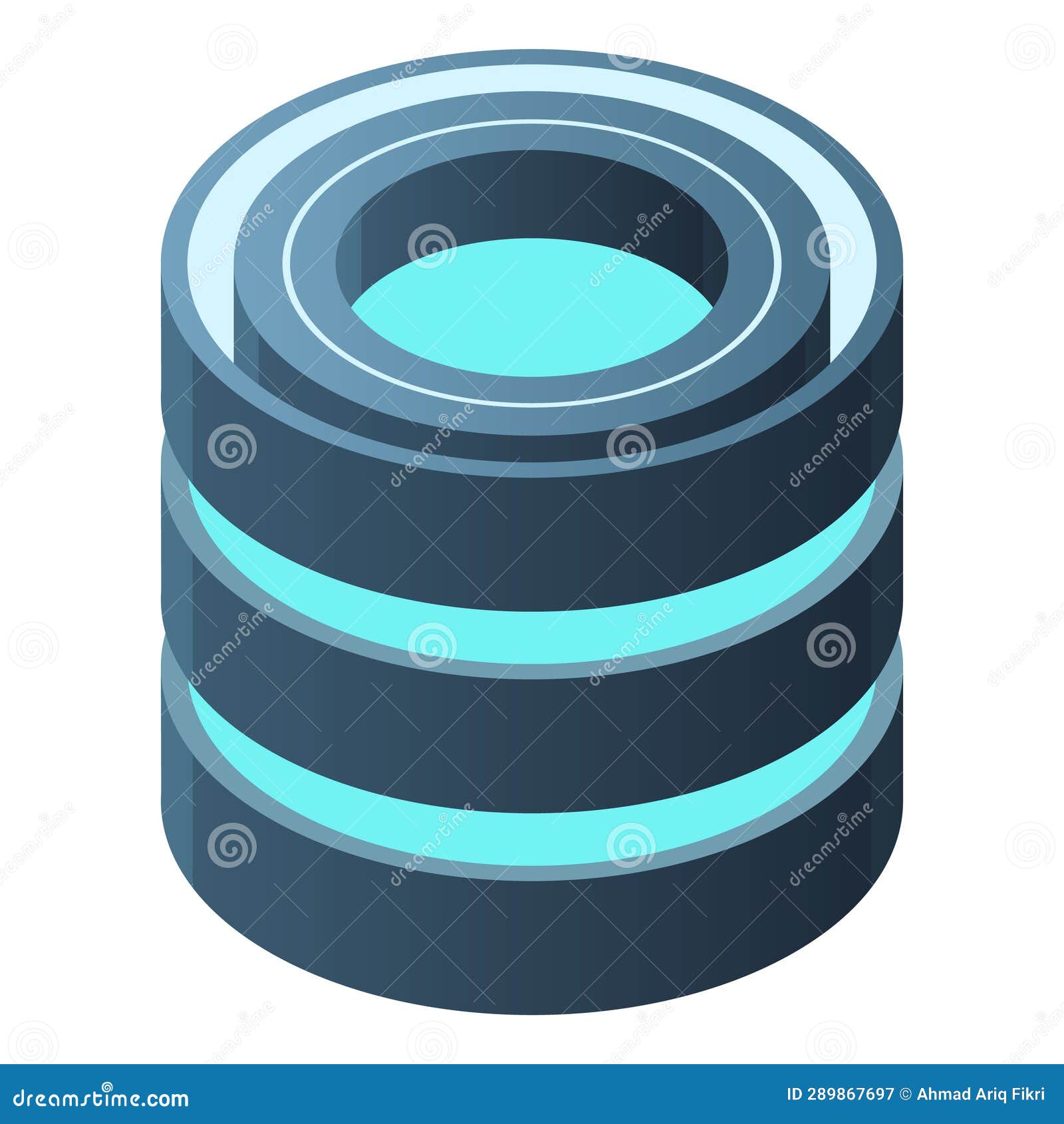 Isometric Cloud Database Cloud Computing And File Cloud Storage