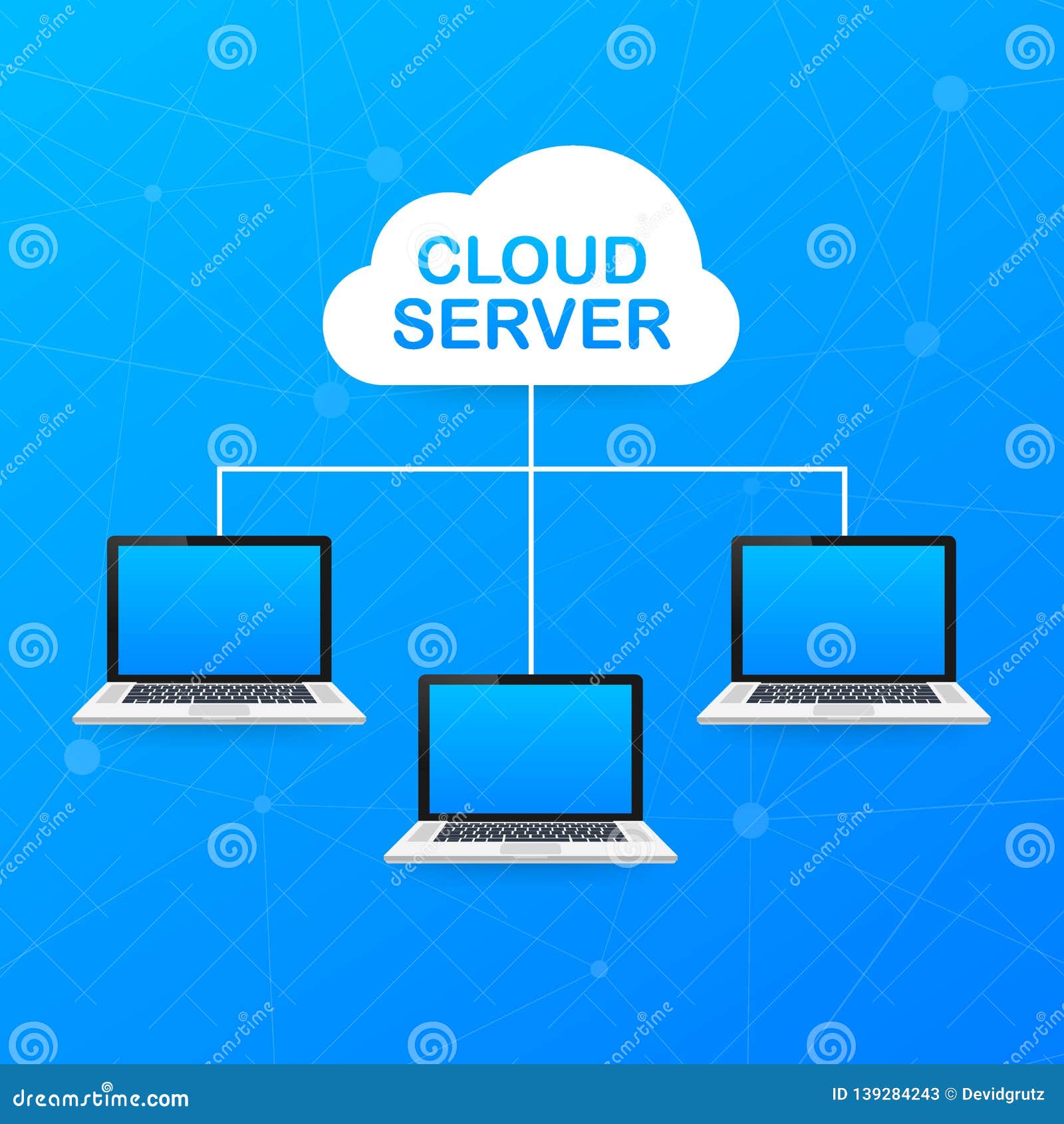 Isometric Cloud Server Illustration. Cloud Network Server Vector Illustration Concept. Vector ...