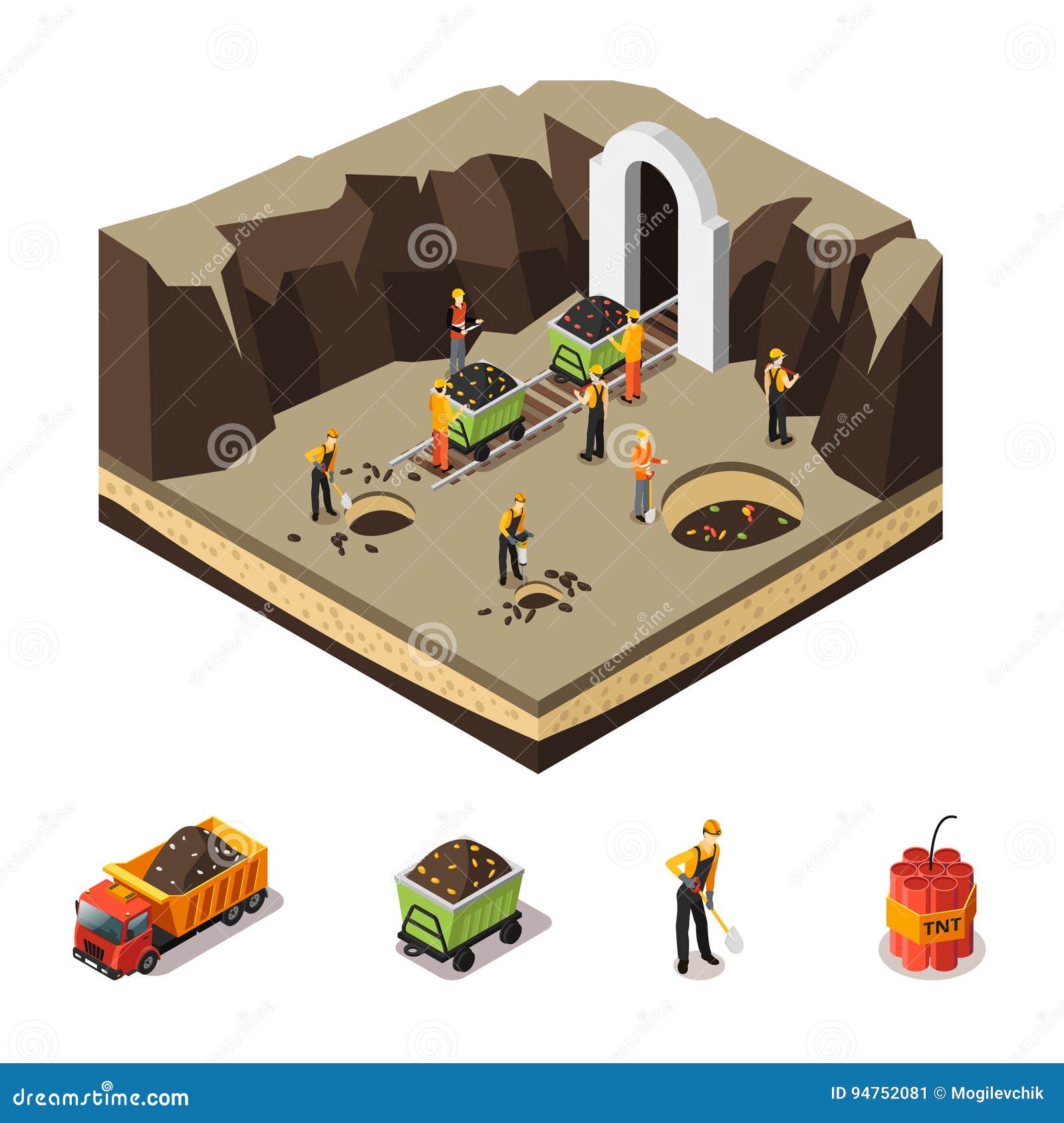 Isometric Coal Extraction Concept Stock Vector - Illustration of ... Isometric Coal Extraction Concept Stock Vector - Illustration of ...