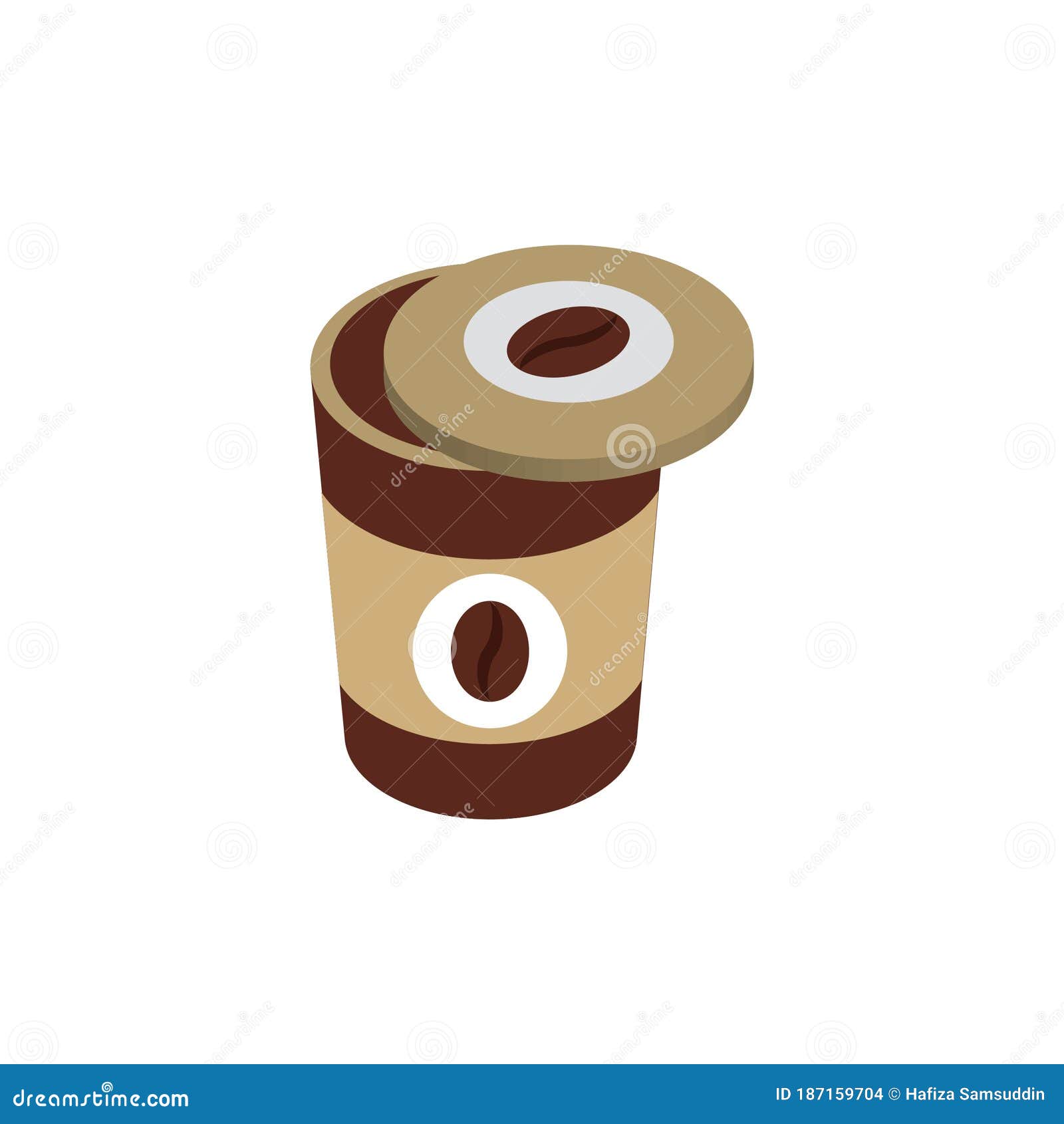 Isometric Coffee Cup. Vector Illustration Decorative Design Stock ...