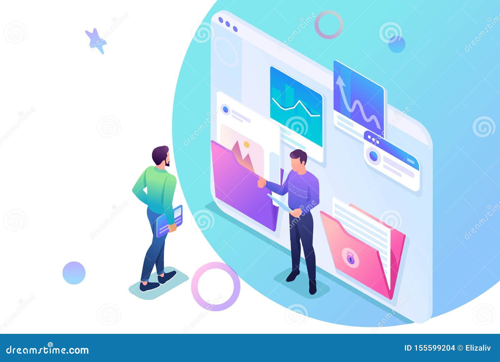 Isometric Collecting and Sending Data for the Report, Young ...