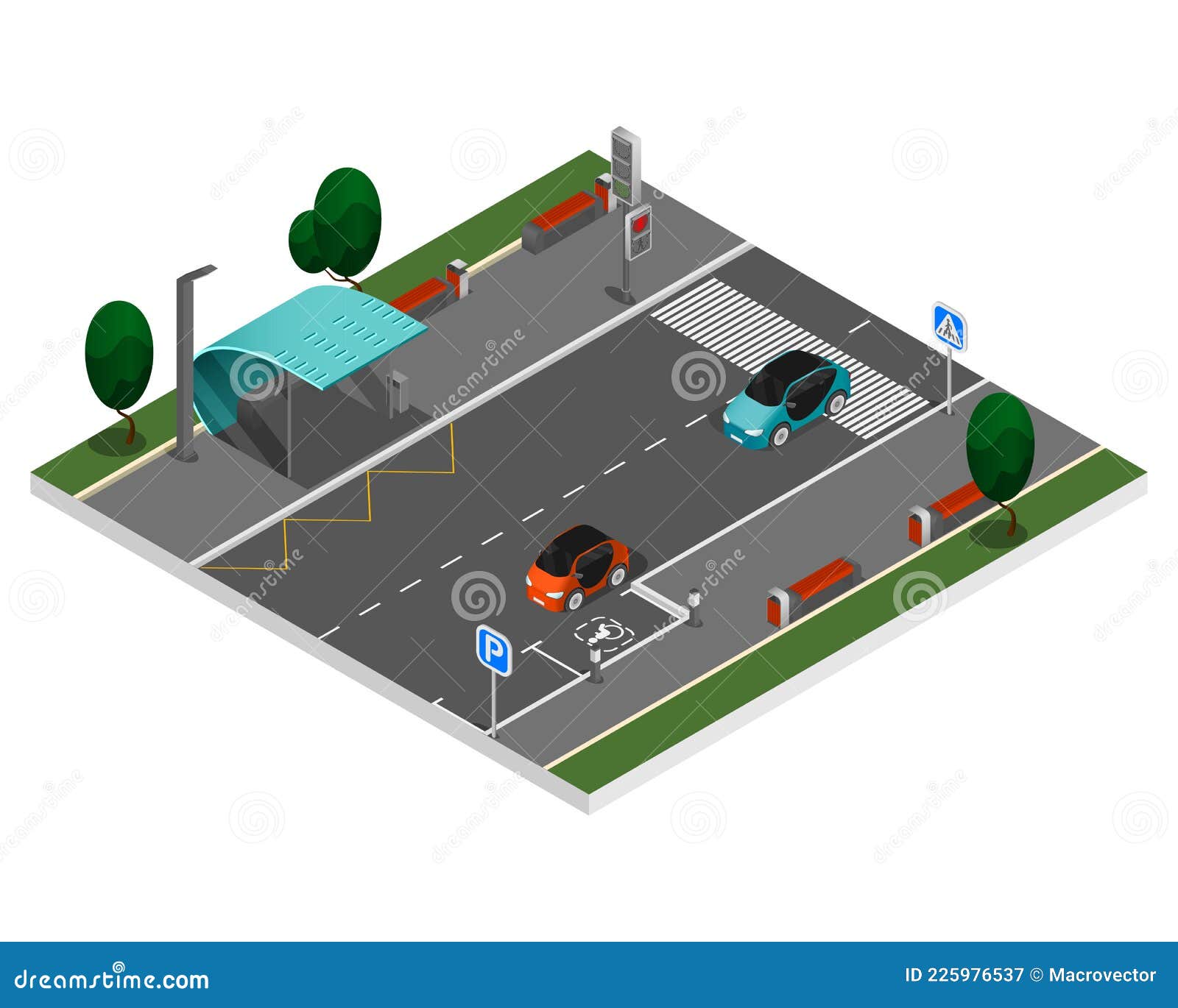 Isometric Colored City Constructor Elements Concept Stock Vector - Illustration of design, home ...