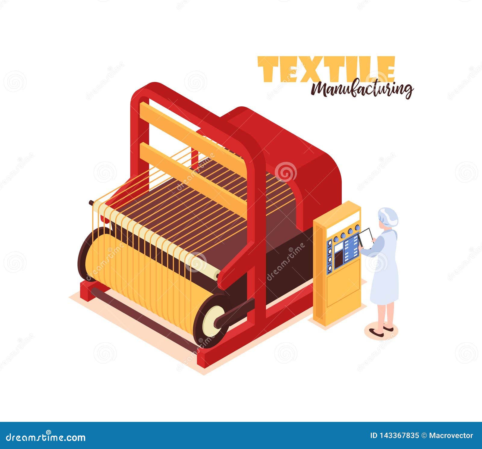 Textile Factory Concept stock vector. Illustration of production ... Textile Factory Concept stock vector. Illustration of production ...