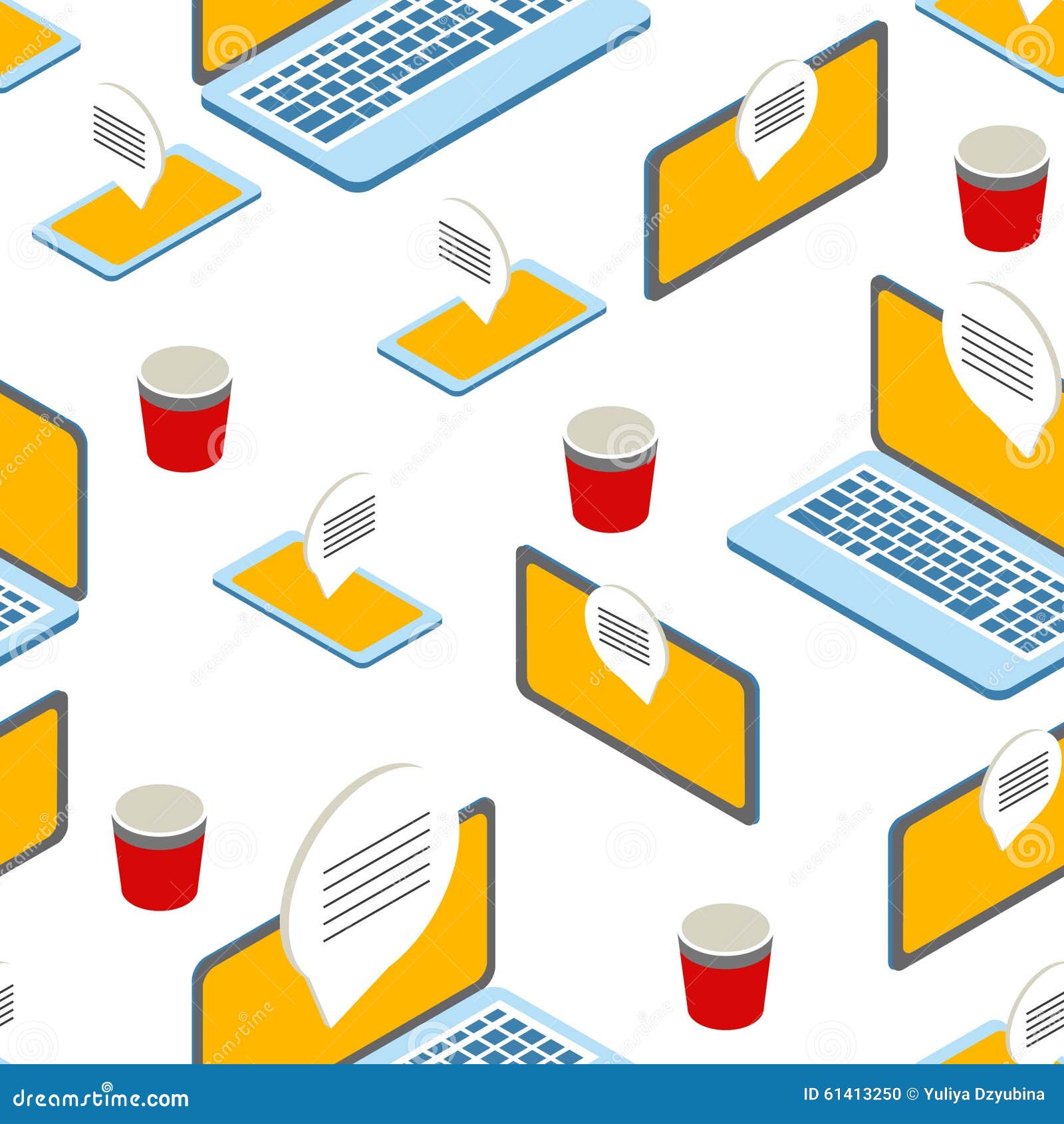 Isometric Computer Device Laptop and Smartphone Stock Vector ...