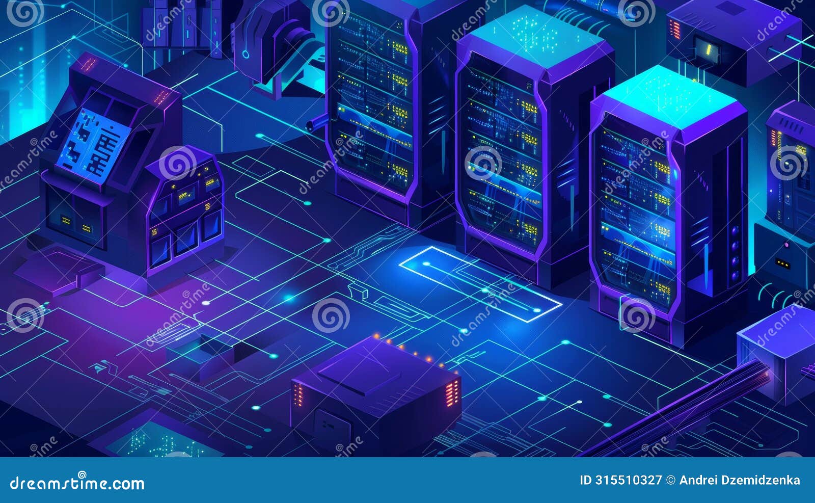 An Isometric Concept of a Date Center with Racks, a Virtual ...