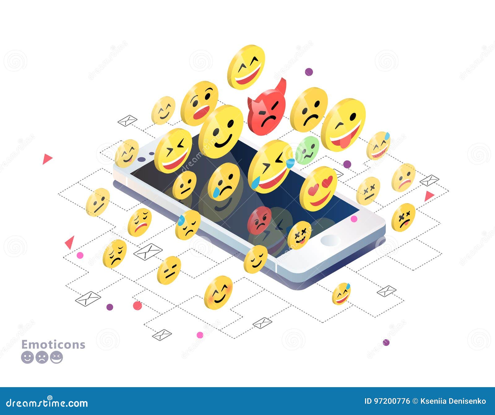 Set Of Emoji Messages In Letters Cartoon Vector | CartoonDealer.com ...