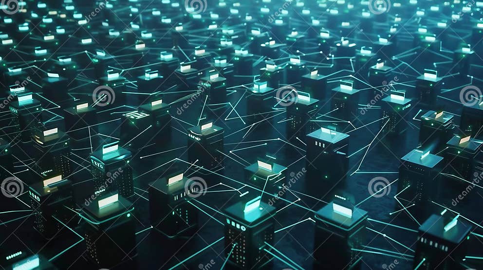 Isometric Concept of Quantum Computers, Blockchain, it Technology or ...