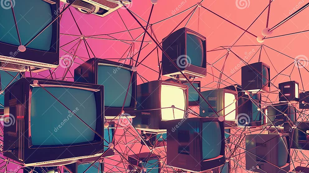 Isometric Concept of Quantum Computers, Blockchain, it Technology or Coding. Information Blocks ...