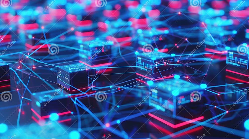 Isometric Concept of Quantum Computers, Blockchain, it Technology or ...
